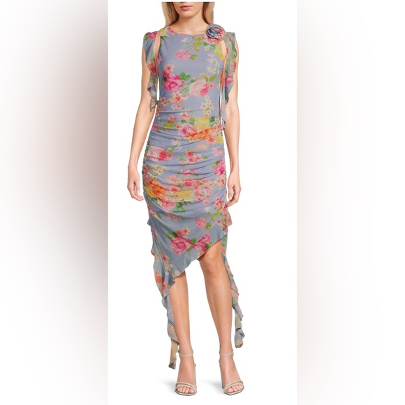 Chelsea & Violet | Dresses | Nwt Chelsea Violet Indigo Floral Mesh ...